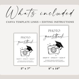 Photo Guestbook Sign Graduation, Polaroid Guest Book Sign, Guest Photo ...