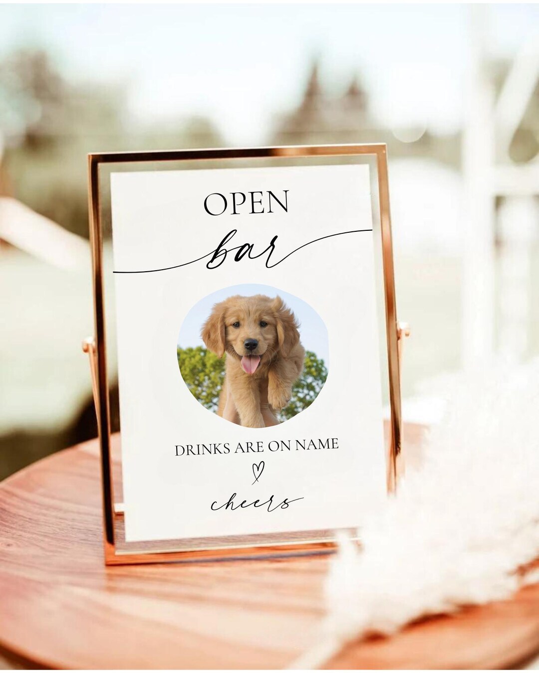 Open Bar Dog Sign, Pet Photo Drink Sign, Dog Drink Sign, Pet Treat ...
