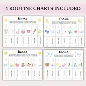 Kids Flip Routine Chart Morning Routine Flip Chart Editable Routine ...