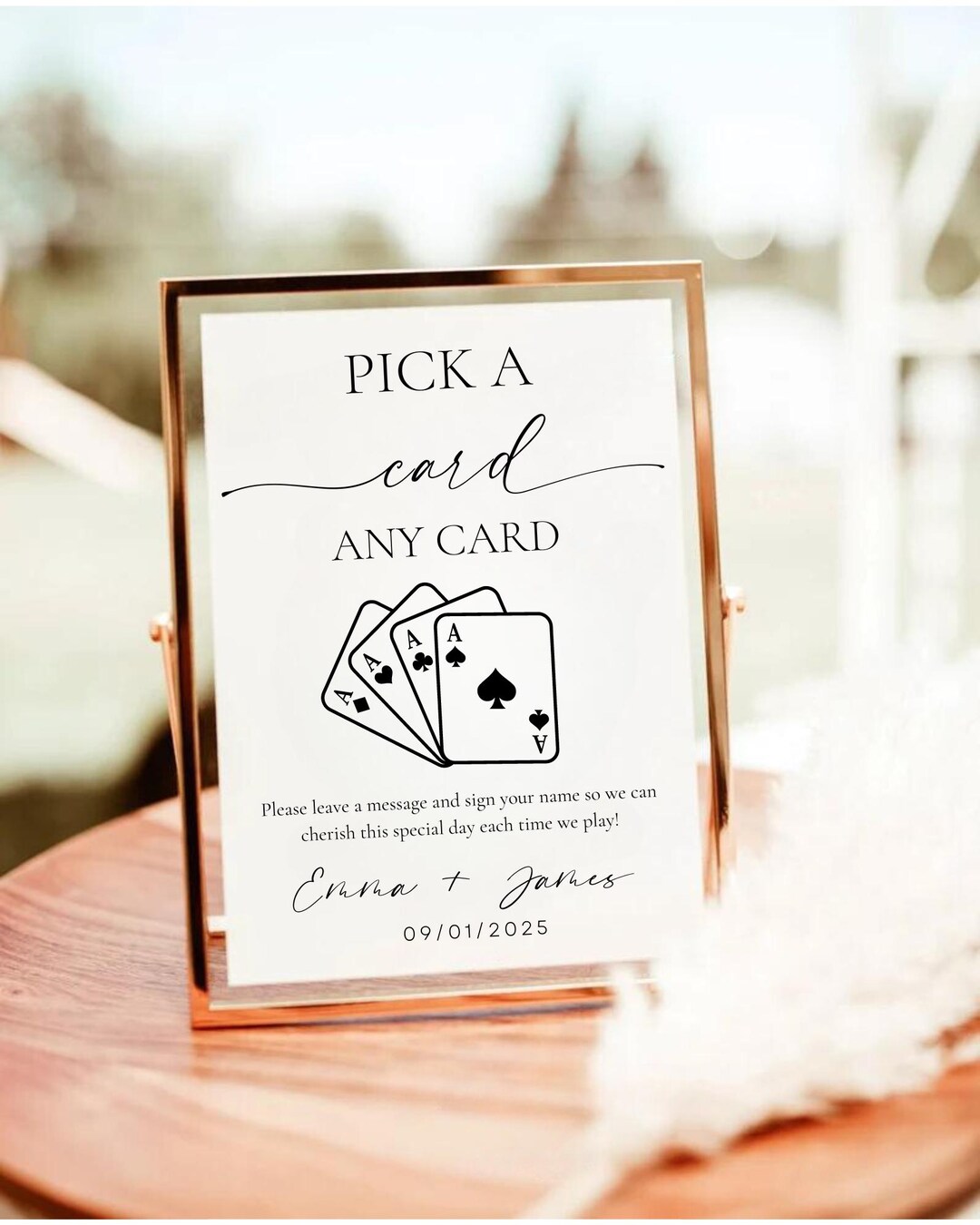 Playing Cards Guest Book, Playing Cards Guest Sign, Custom Playing Card ...