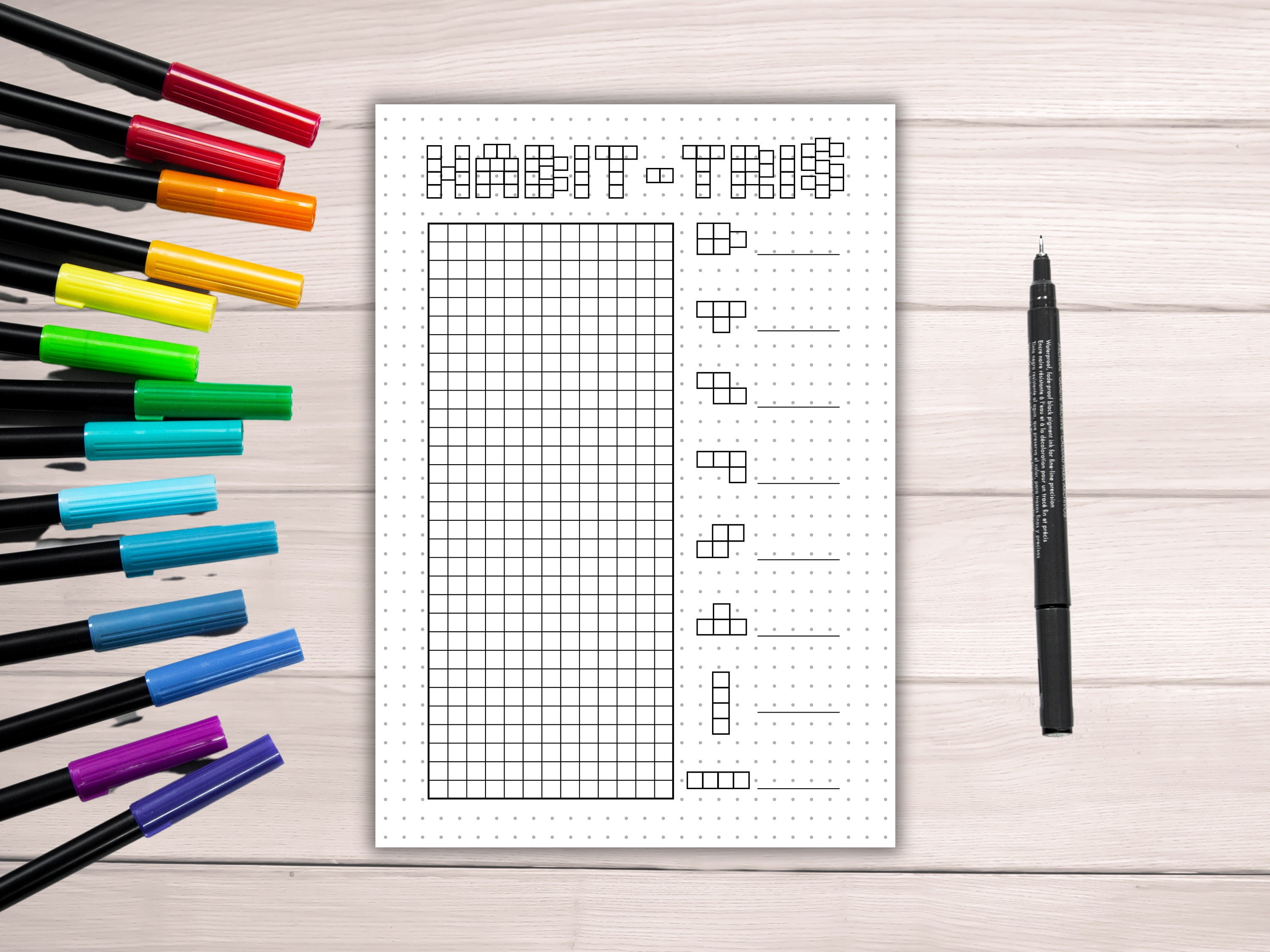 Habit Tracker A5 Printable Journal Page Daily Habit Tracker Monthly ...