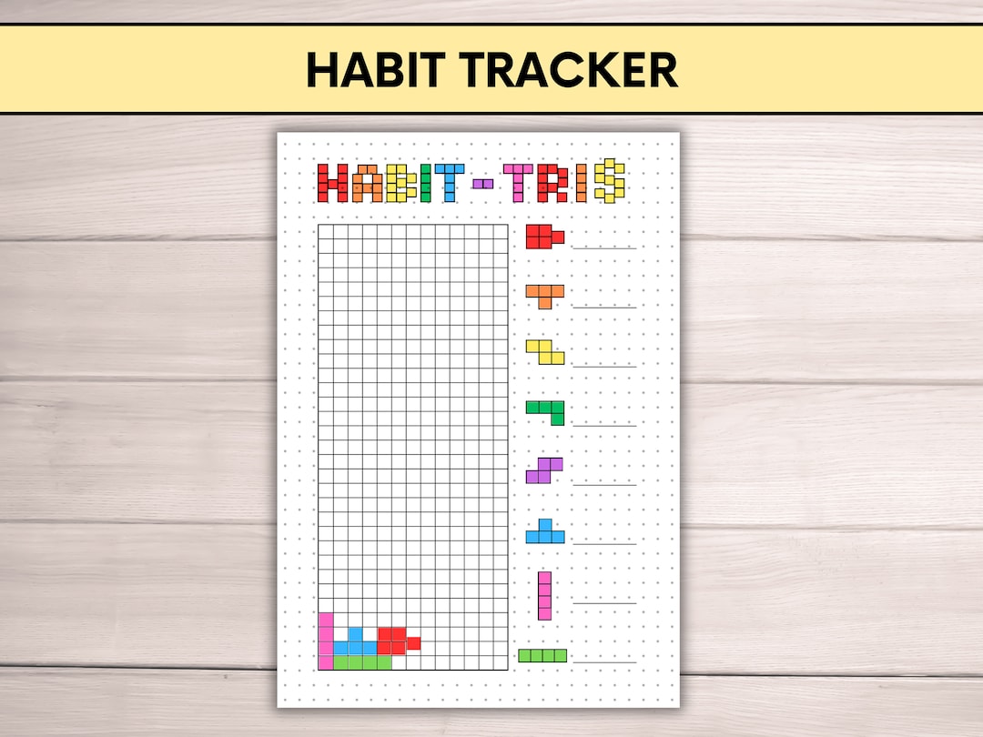 Habit Tracker A5 Printable Journal Page Daily Habit Tracker Monthly ...