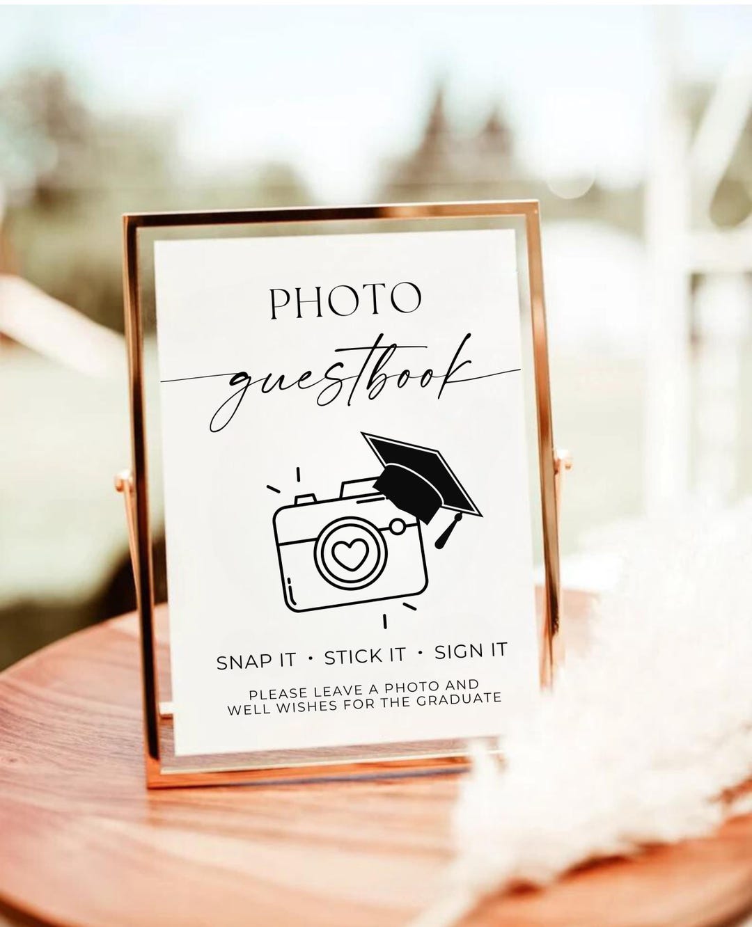 Photo Guestbook Sign Graduation, Polaroid Guest Book Sign, Guest Photo ...