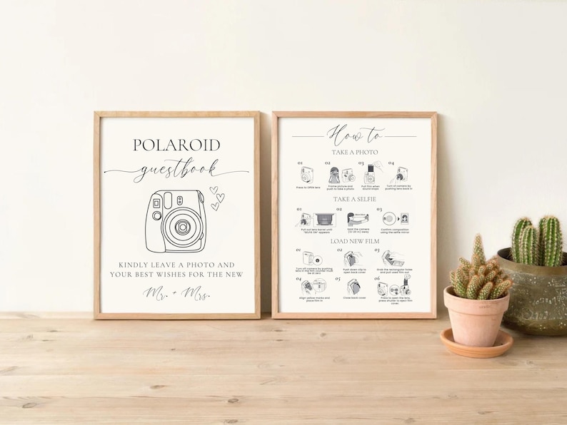 Polaroid Guest Book Sign, Instax Instructions, Instax Mini 11, Photo ...