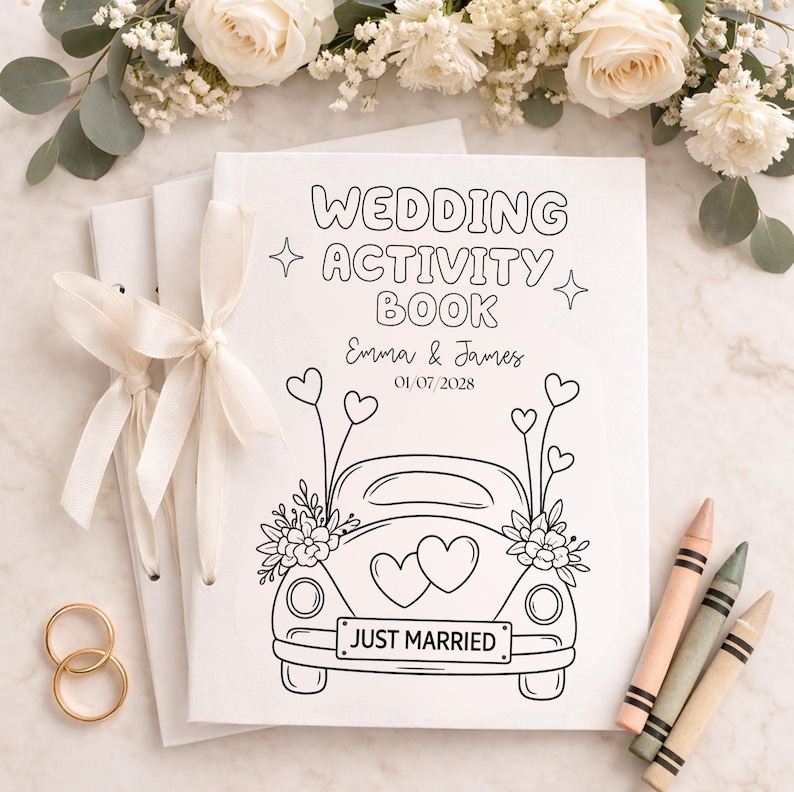 Kids Wedding Activity Pack Wedding Coloring Book Wedding Activity Book ...