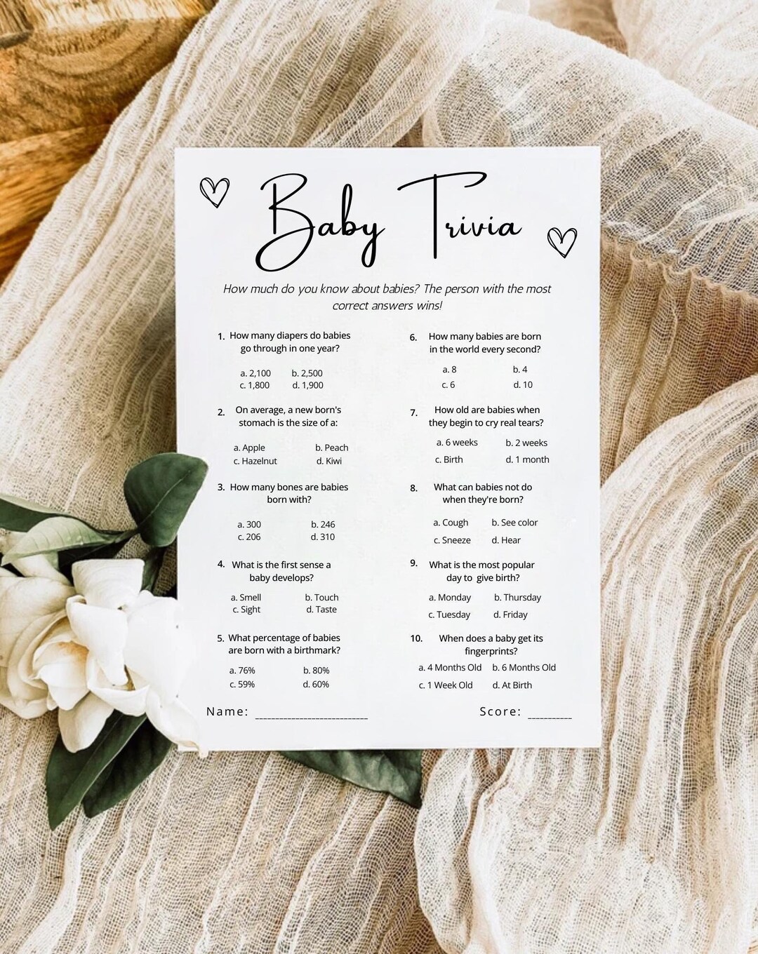 Baby Shower Trivia Games, Baby Trivia Games, Baby Shower Trivia ...