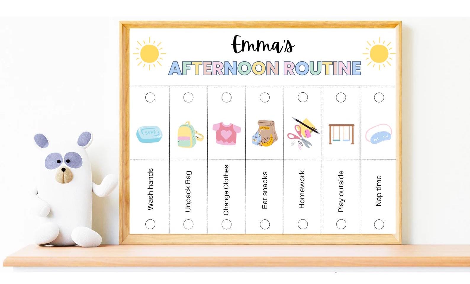 Kids Flip Routine Chart Morning Routine Flip Chart Editable Routine ...