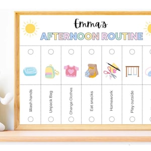 Kids Flip Routine Chart Morning Routine Flip Chart Editable Routine ...