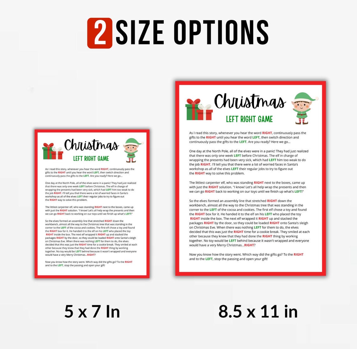 Left Right Christmas Game, Christmas Gift Exchange Game, Christmas Pass ...
