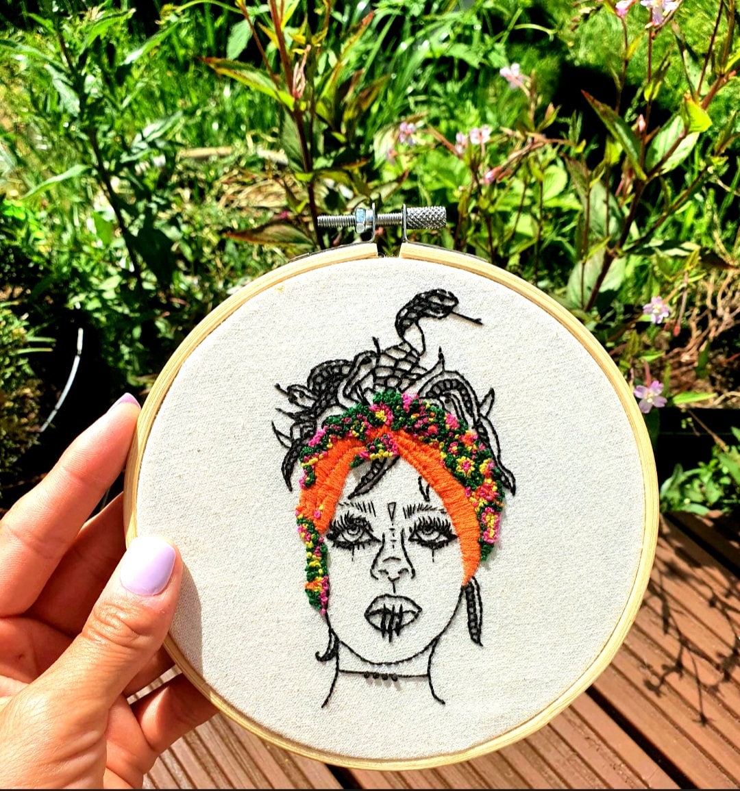 Medusa Embroidery Kit the Women of Greek Mythology Collection - Etsy