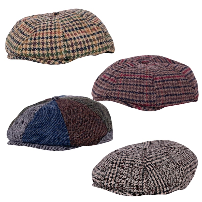 Men's Tweed Newsboy Cap: 8 Panel Classic Gatsby Hat - Etsy