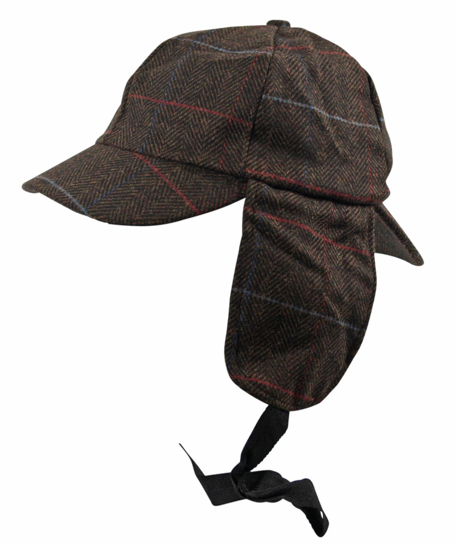 Deerstalker - Prince of Wales Sherlock 2 Peaks Ear Flaps Hunting Riding ...