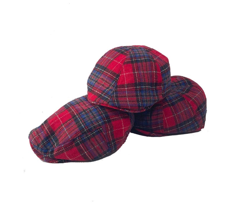 Men's Scottish Tartan Flat Cap: Wool Blend Newsboy Cabbie Hat - Etsy