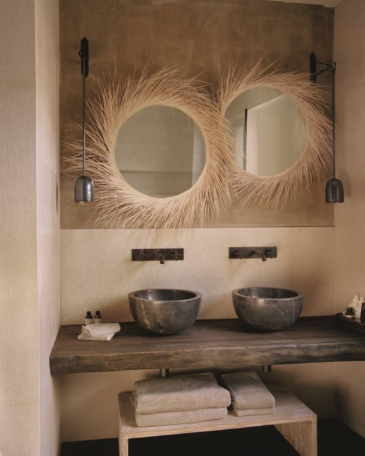 Chic Palm Sun Mirror for Bedroom - Etsy