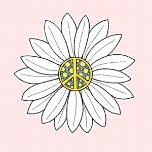 Daisy Peace Sign Clipart - Etsy