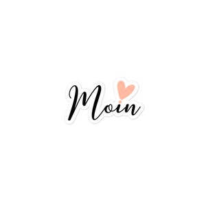 Moin With Pink Heart Bubble-free Sticker - Hello, Good Morning, German ...