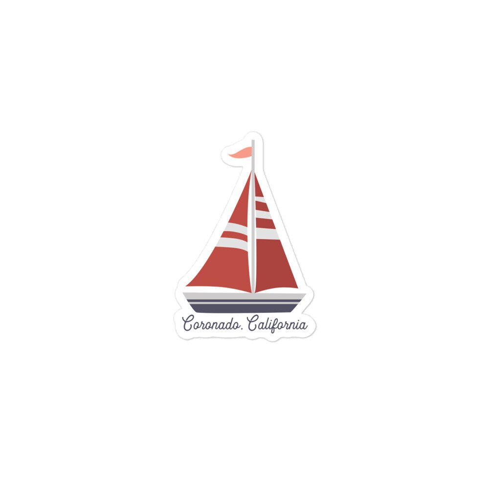 Coronado Segelboot Bubble-free Sticker Coronado Island, San Diego Bay ...