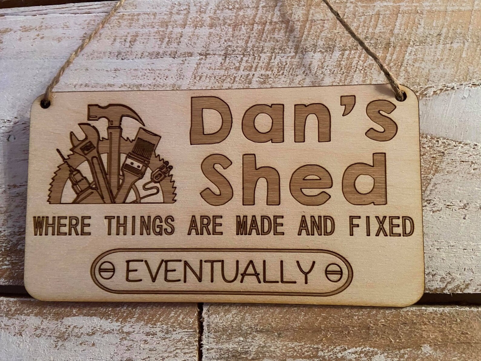 Personalised Shed Plaque Sign Fathers Day Gift | Etsy