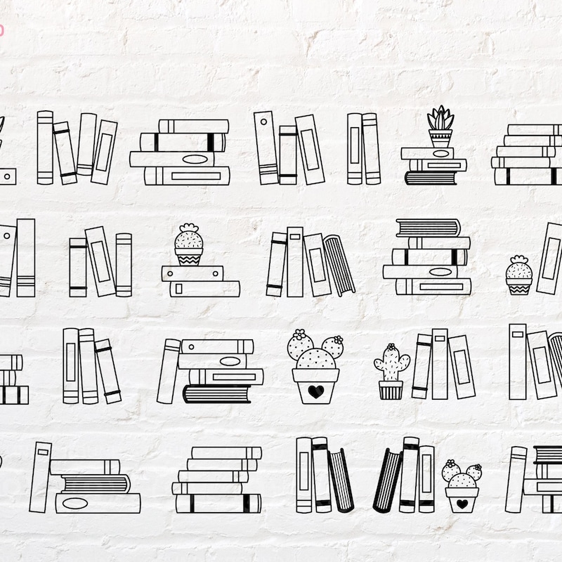 Bookshelf Template Svg - Etsy