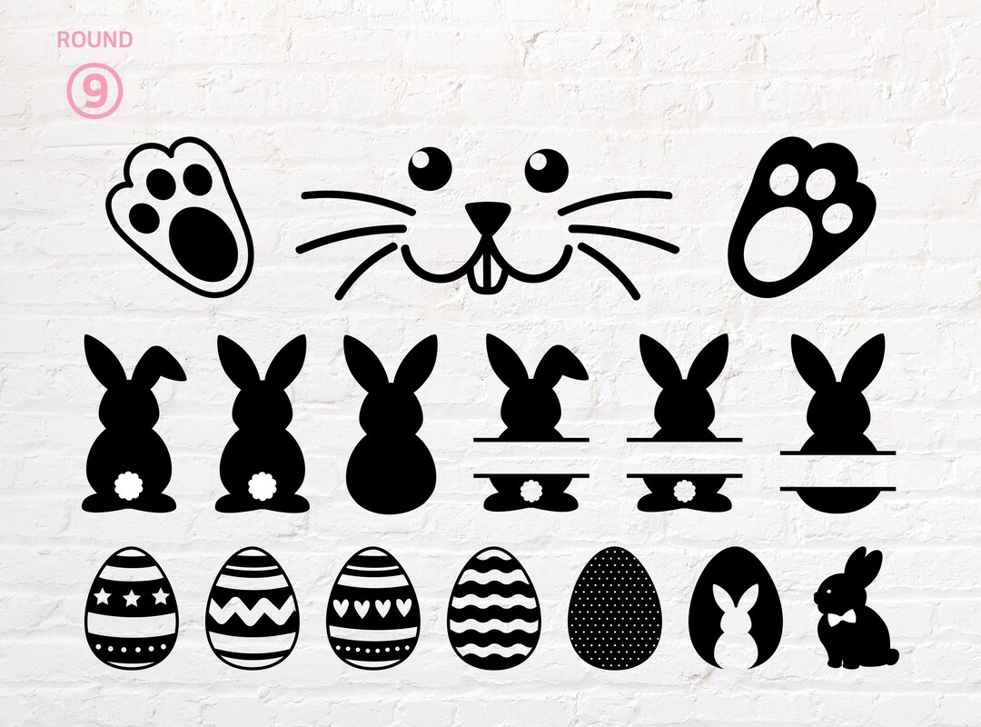 Bunny Svg, Easter Egg Svg, Png, Dxf, Eps, Pdf - Etsy