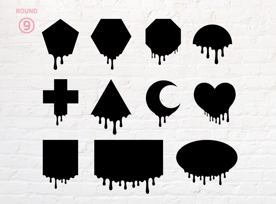 Dripping Shape Svg, Png, Dxf, Eps, Pdf - Etsy