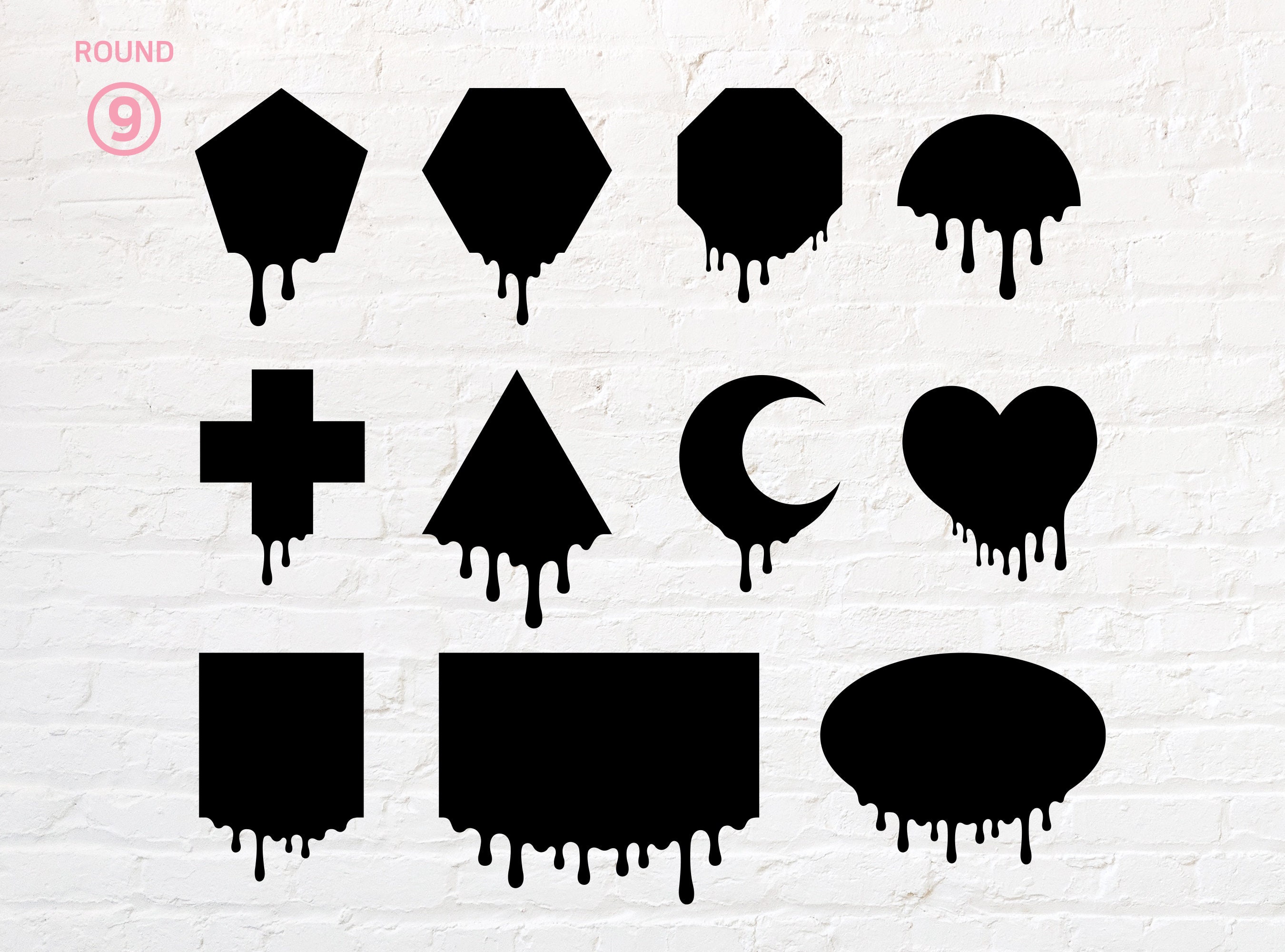 Dripping shape svg png dxf eps pdf | Etsy