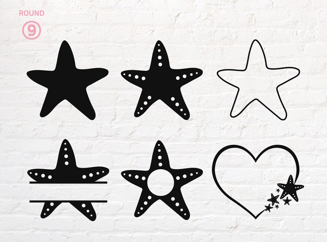 Starfish Svg, Png, Dxf, Eps, Pdf - Etsy