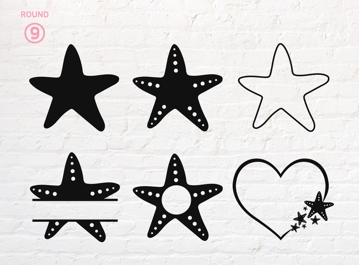 Starfish Svg, Png, Dxf, Eps, Pdf - Etsy