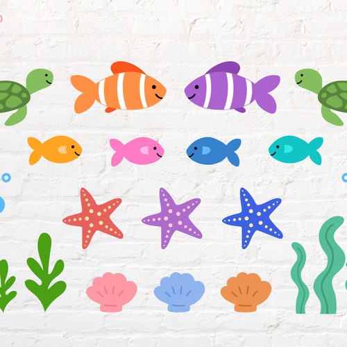 Colorful Fish Svg Fishes Svg Png Dxf Eps Pdf - Etsy