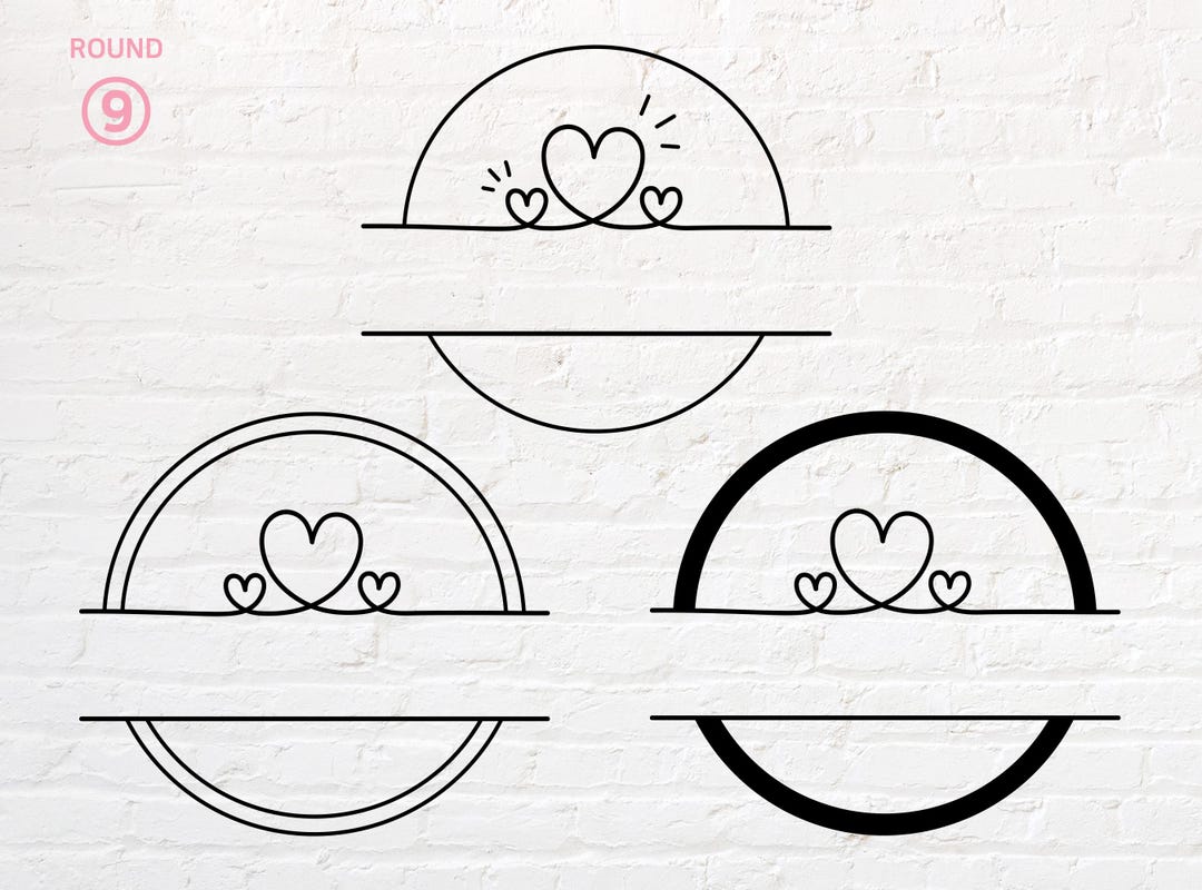 Heart Circle Svg, Png, Eps, Pdf - Etsy