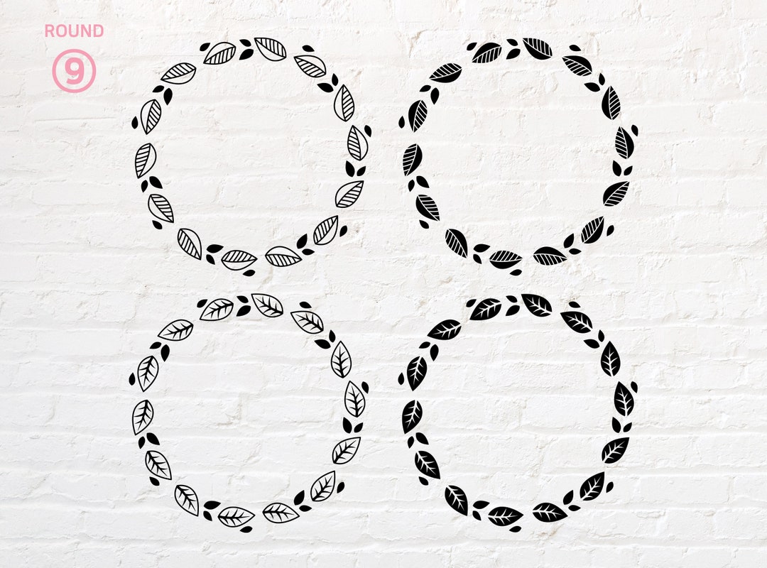 Circle Leaf Svg, Png, Dxf, Eps, Pdf - Etsy
