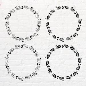 Circle Leaf Svg, Png, Dxf, Eps, Pdf - Etsy