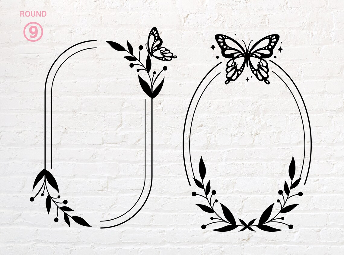 Butterfly Frame Svg, Png, Dxf, Eps, Pdf - Etsy