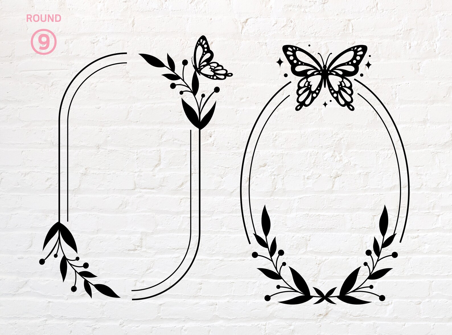 Butterfly Frame Svg, Png, Dxf, Eps, Pdf - Etsy