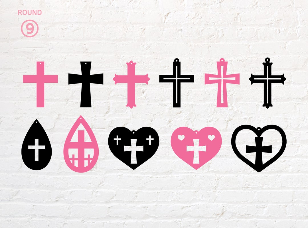 Cross Earring Svg, Png, Dxf, Eps, Pdf - Etsy
