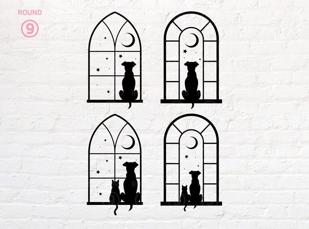 Window Dog Svg, Png, Dxf, Eps, Pdf - Etsy