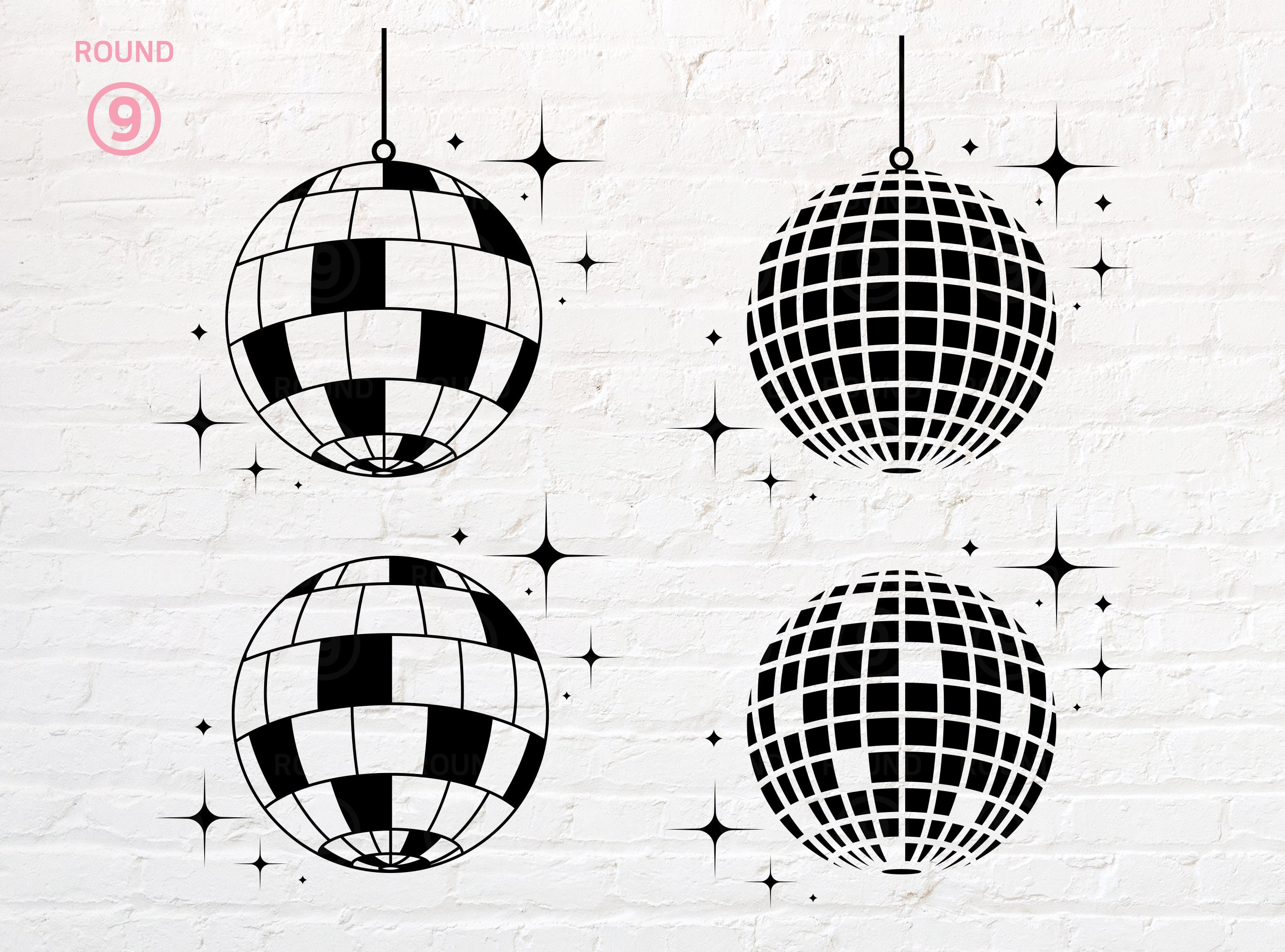 Disco Ball Outline Svg