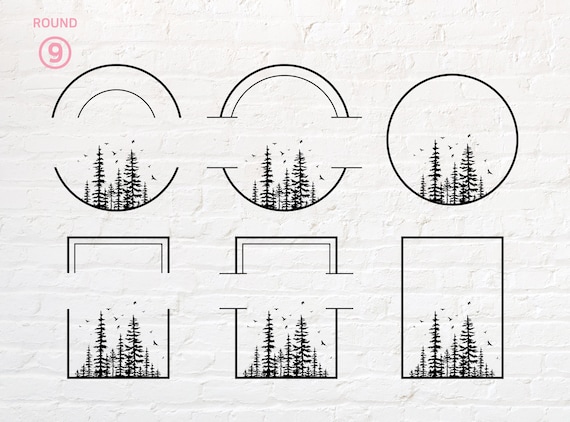Forest Frame Svg Png Dxf Eps Pdf - Etsy