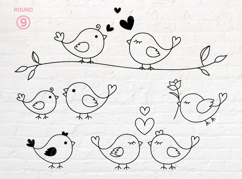 Vogel svg, süßer Vogel svg, png, dxf, eps, pdf - Etsy.de