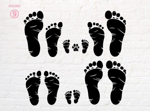 Family Foot Print Svg Png Dxf Eps Pdf - Etsy