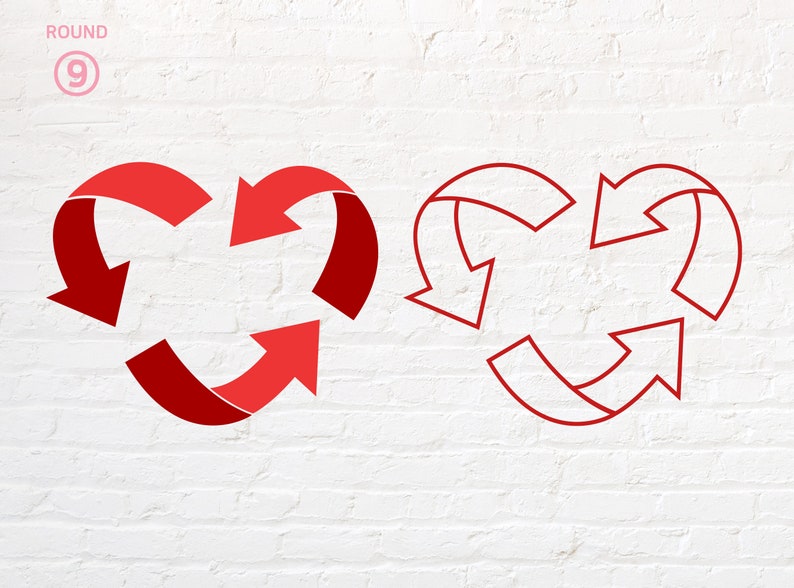 Corazón reciclado svg, png, dxf, eps, pdf - Etsy México