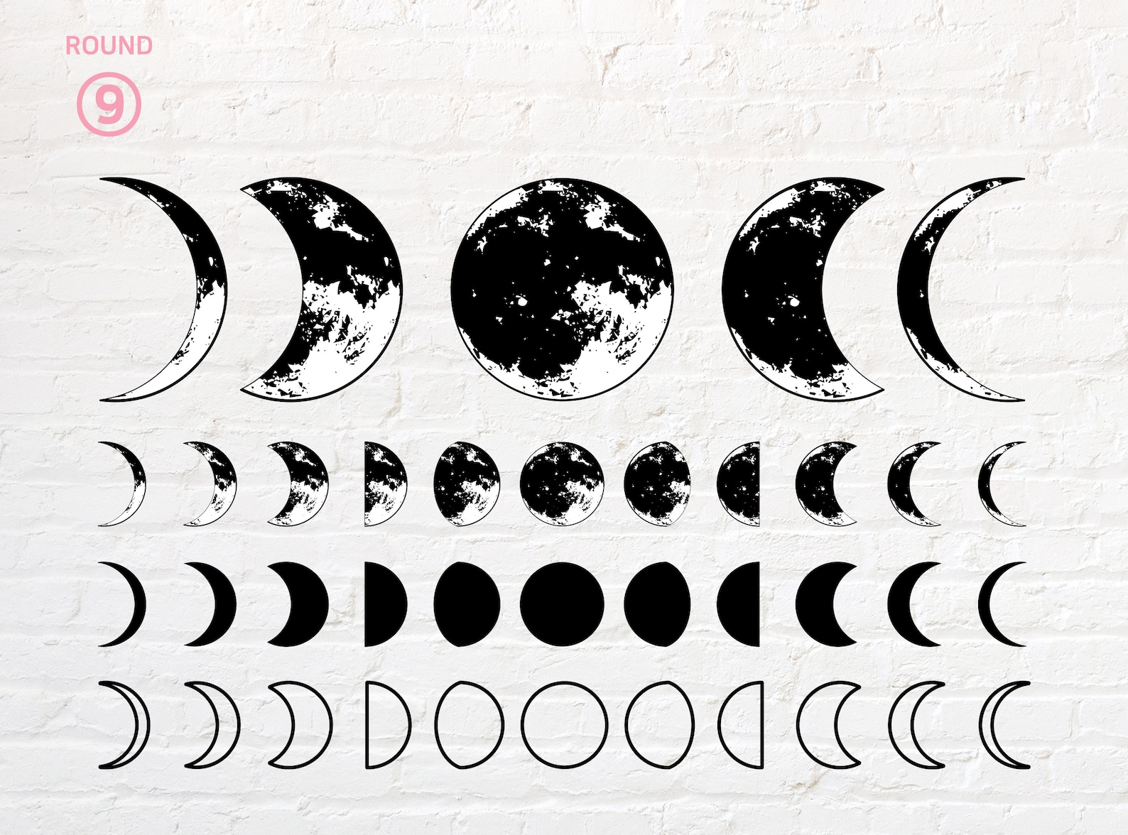 Moon Phase Svg Png Dxf Eps Pdf | Etsy