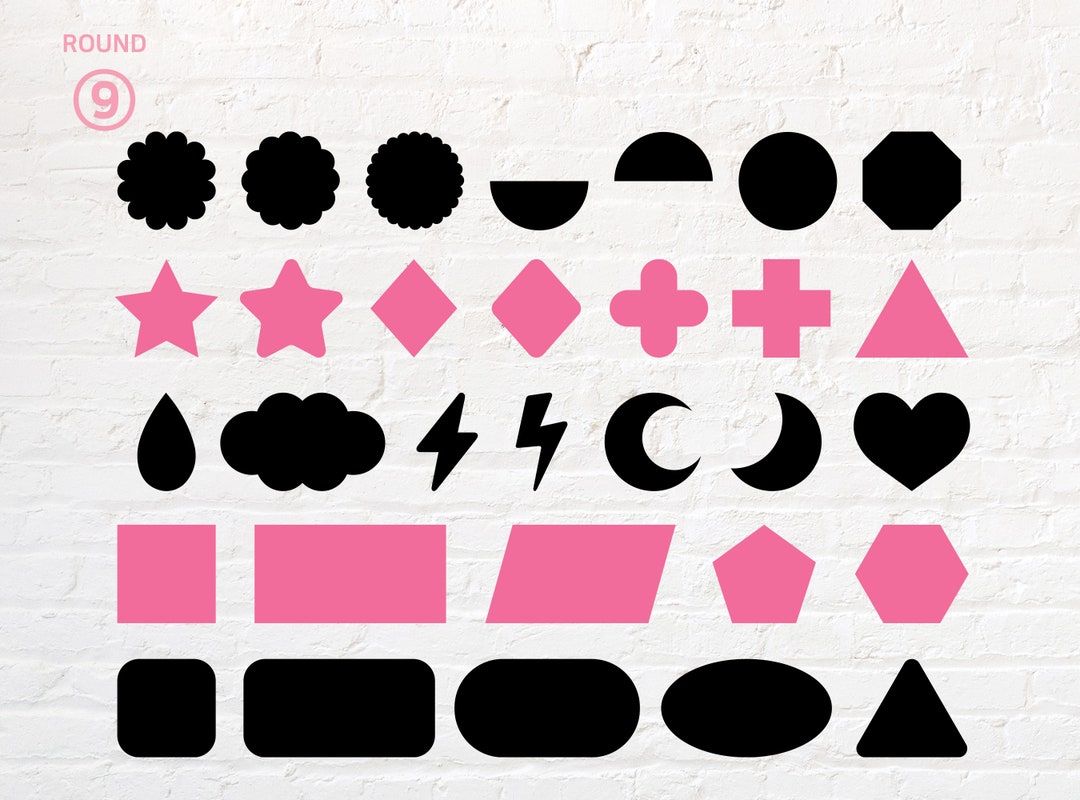 Basic Shape Svg, Basic Shape Bundle Svg, Png, Dxf, Eps, Pdf - Etsy