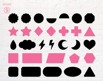 Shape Outlines Svg Png Dxf Eps Pdf | Etsy