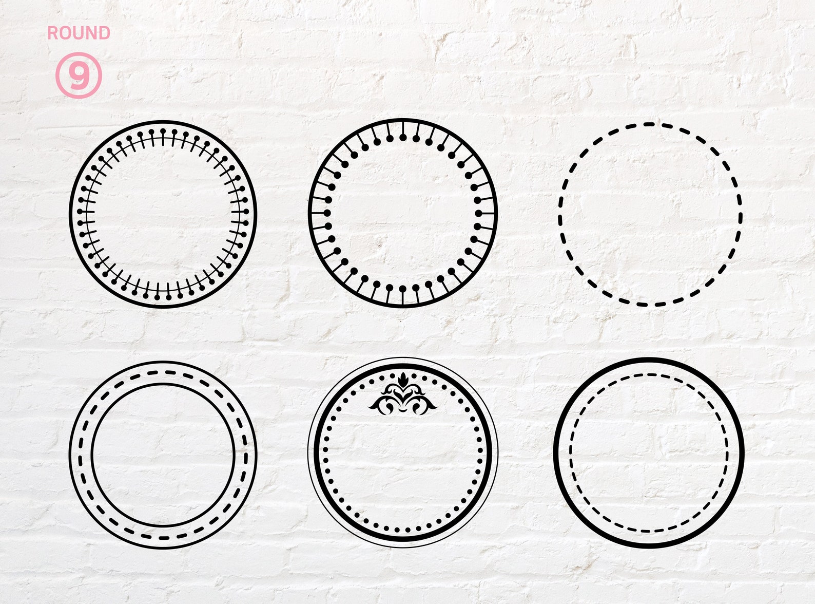 Circle Line Svg, Circle Stitch Line Svg, Png, Dxf, Eps, Pdf - Etsy