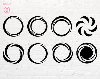 6 Circle Design Element Svg, Circle Svg, Decorative Svg, Circle Dxf ...