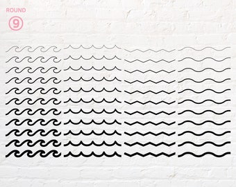 Wavy Line Svg Bundlezigzag Line Svgsquiggly Wavy Svg Frame - Etsy