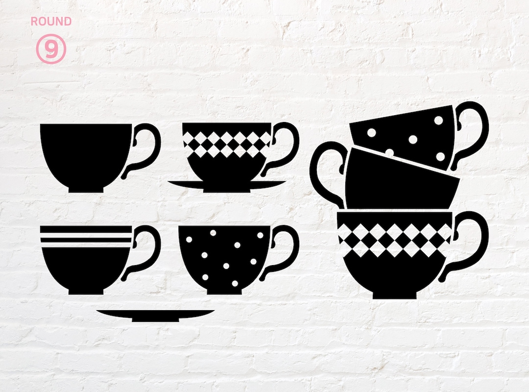 Tea Cups Svg, Png, Dxf, Eps, Pdf - Etsy