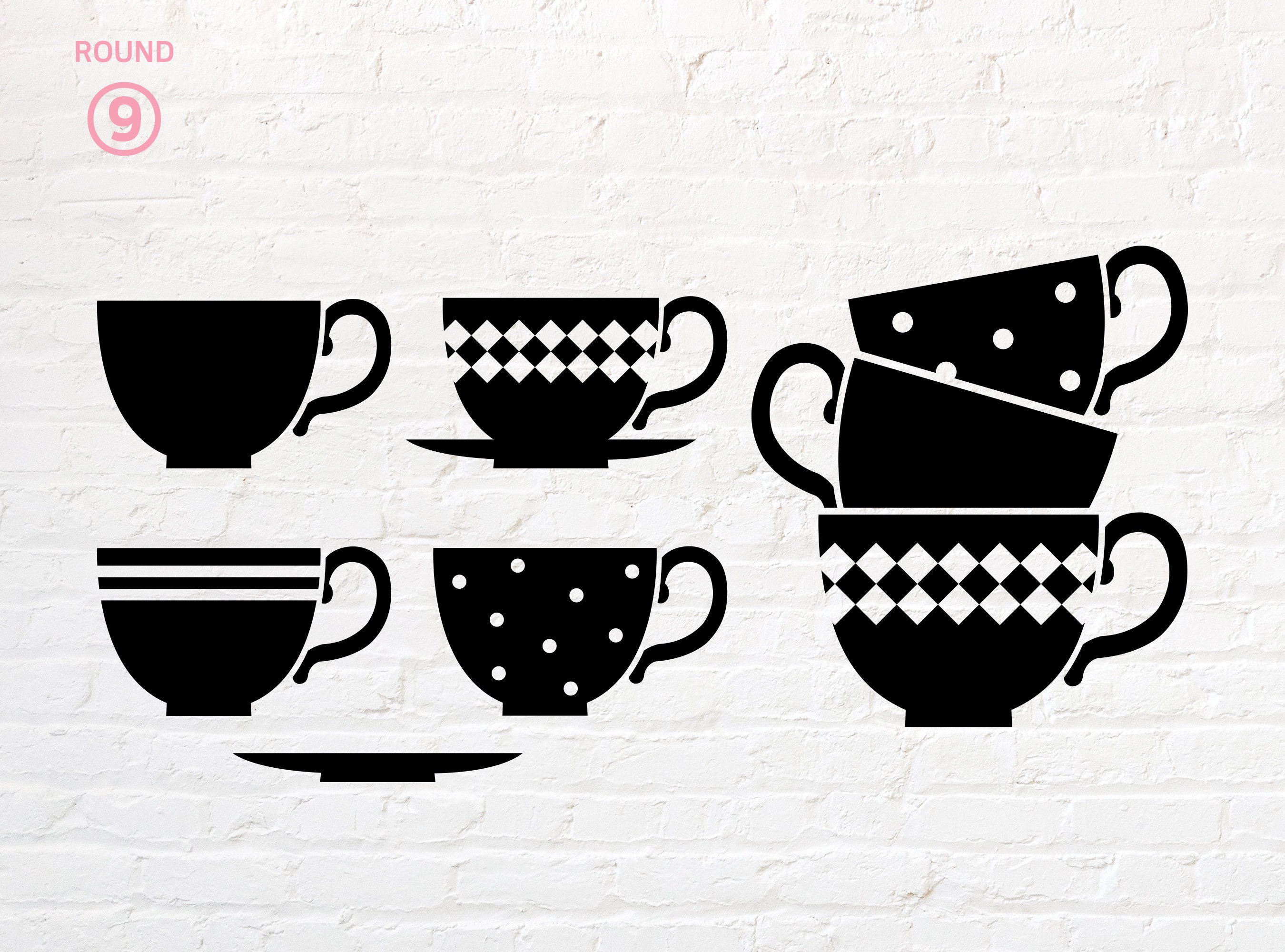 Tea Cups Svg, Png, Dxf, Eps, Pdf - Etsy
