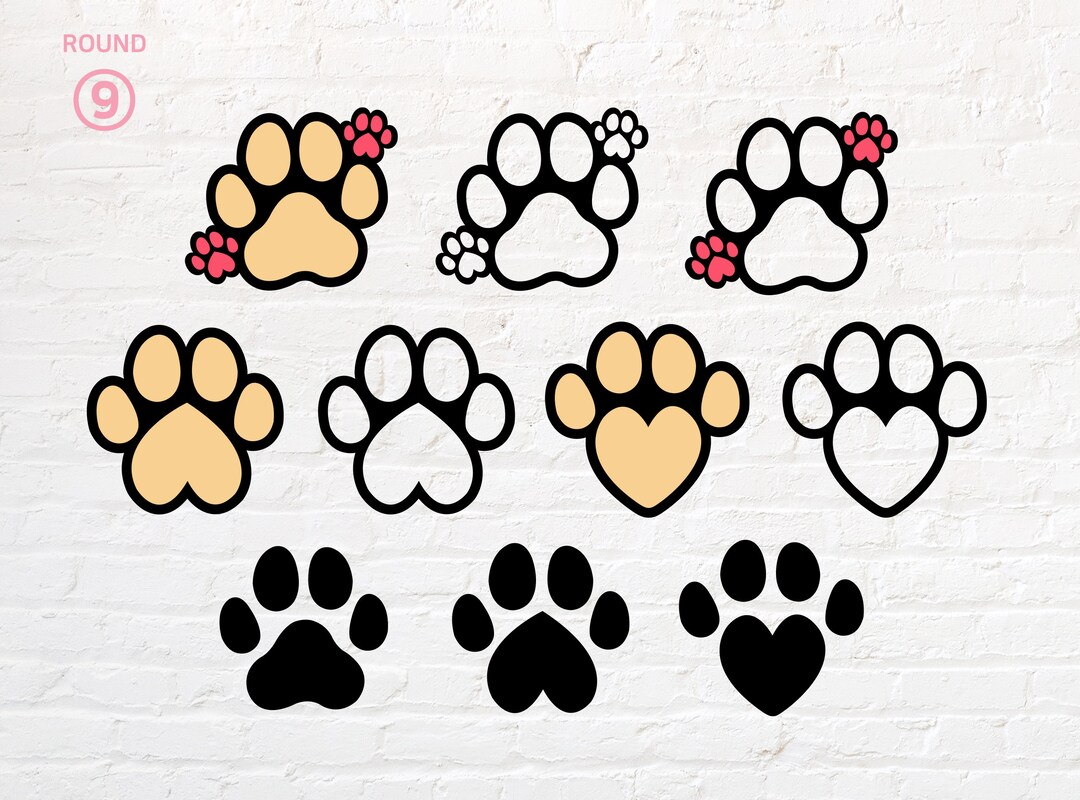 Heart Paw Svg, Png, Dxf, Eps, Pdf - Etsy